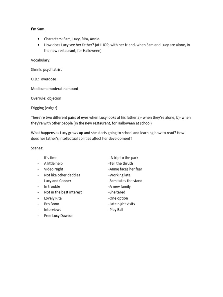 ADVANCED Iam Sam | PDF