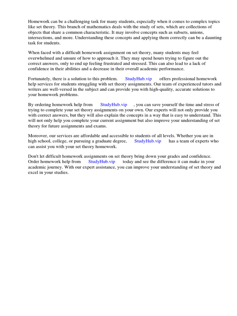 Homework Set Theory | PDF | Homework | Mathematics