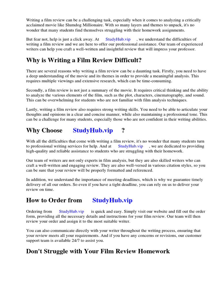 Expert Film Review Help for Slumdog Millionaire | PDF