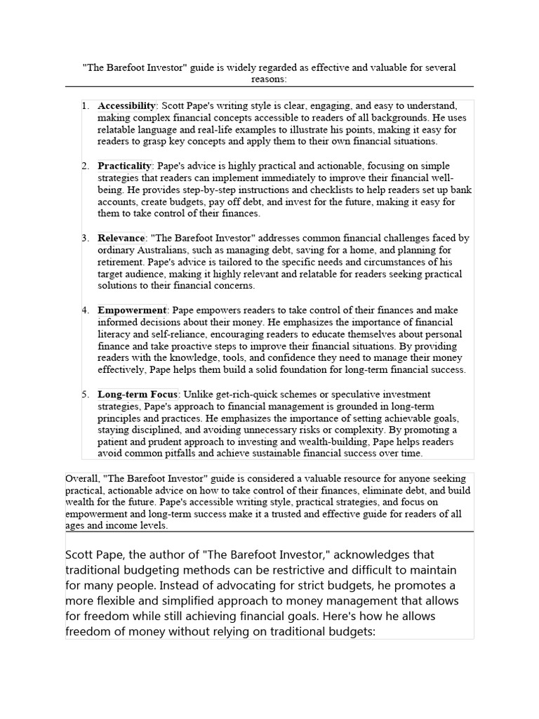 The Barefoot Investor 3 | PDF | Investing | Empowerment The Barefoot Investor 3 | PDF | Investing | Empowerment