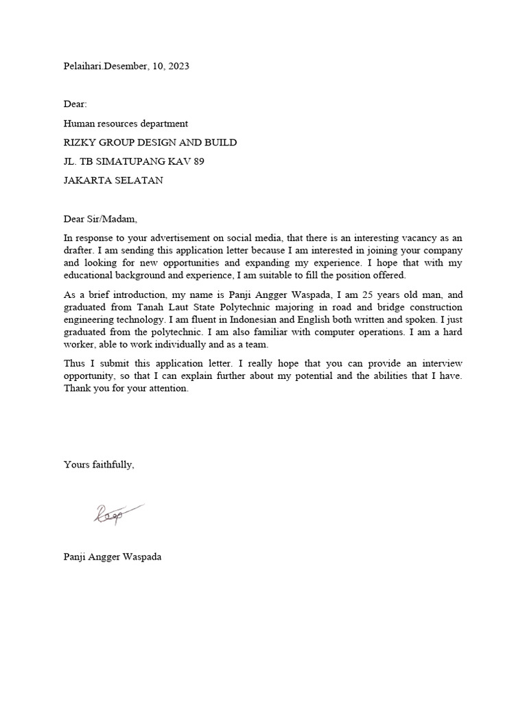 Application Latter 1 | PDF | Career & Growth | Art