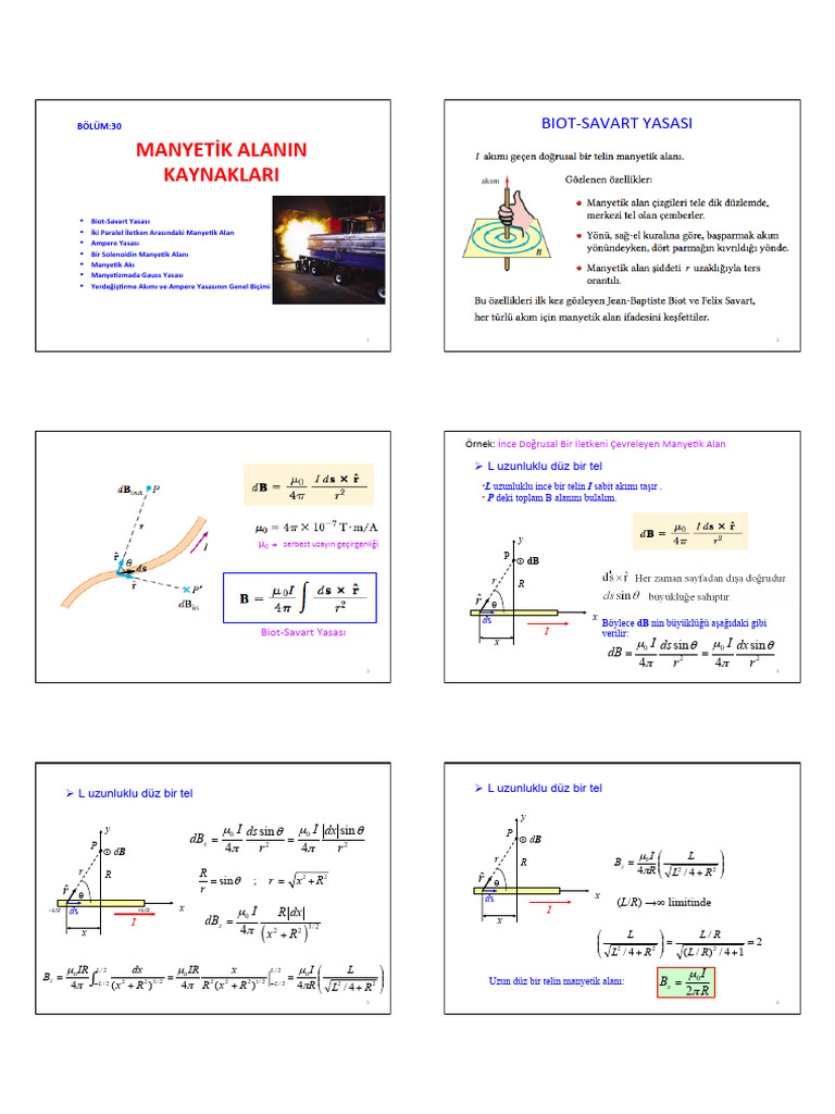 Fizik 2 Manyetik Alan Kaynaklari Ytukampus | PDF