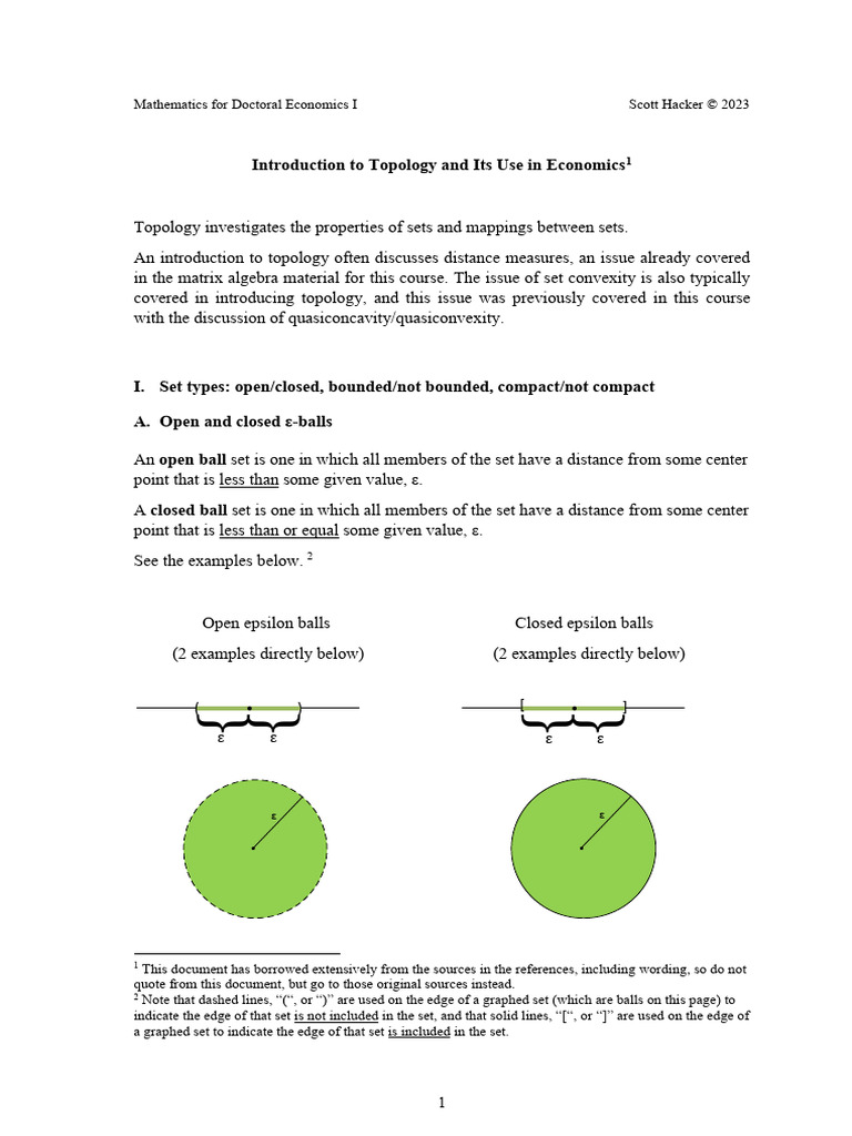Topology and Its Use in Economics-1 | PDF | Continuous Function | Function (Mathematics)