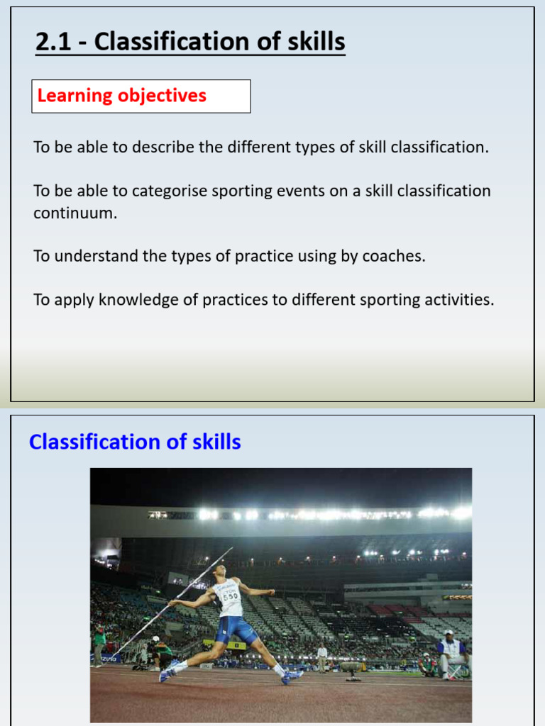 Classification of Skills | PDF | Learning | Decision Making