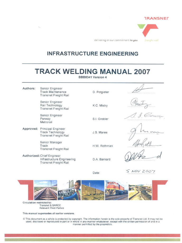 Track Welding Manual 2007 | PDF | Welding | Construction