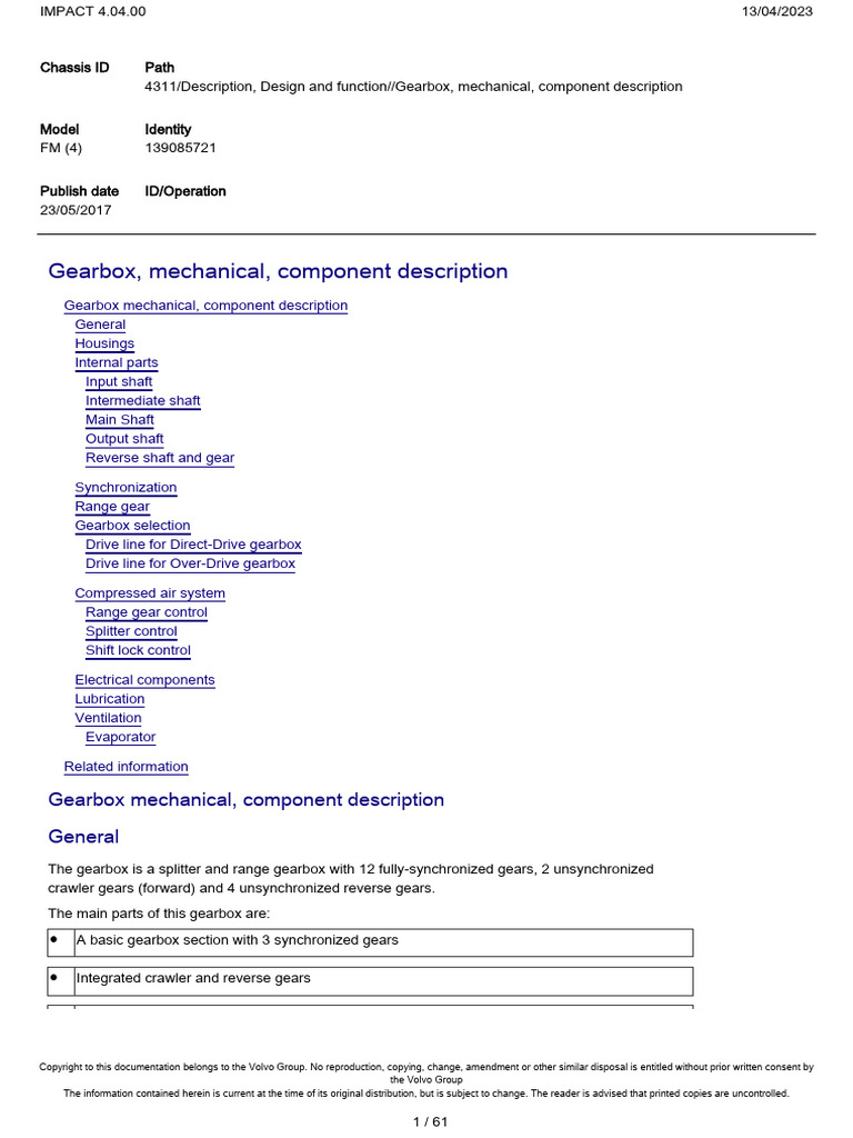 Gearbox, Mechanical, Component Description | PDF | Manual Transmission ...