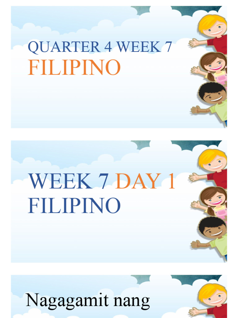 q4 Week7 Filipino | PDF