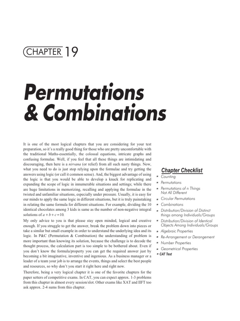 Permutations & Combinations | PDF | Consonant | Permutation Permutations & Combinations | PDF | Consonant | Permutation