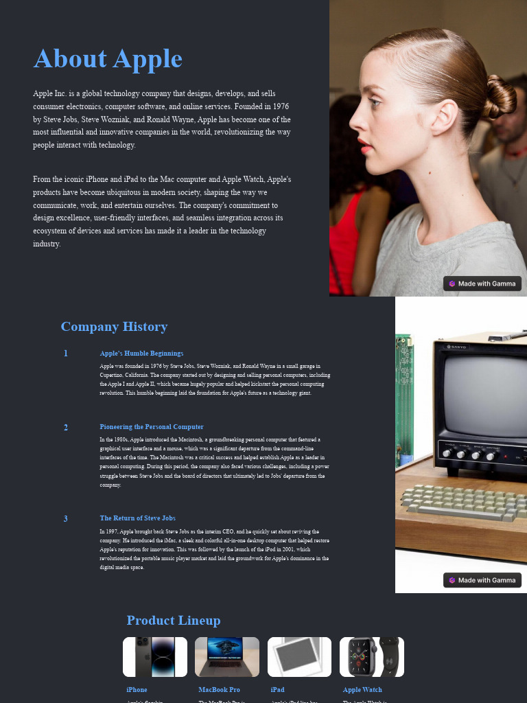 History and Overview of Apple Inc. | PDF | Apple Inc. | Ios