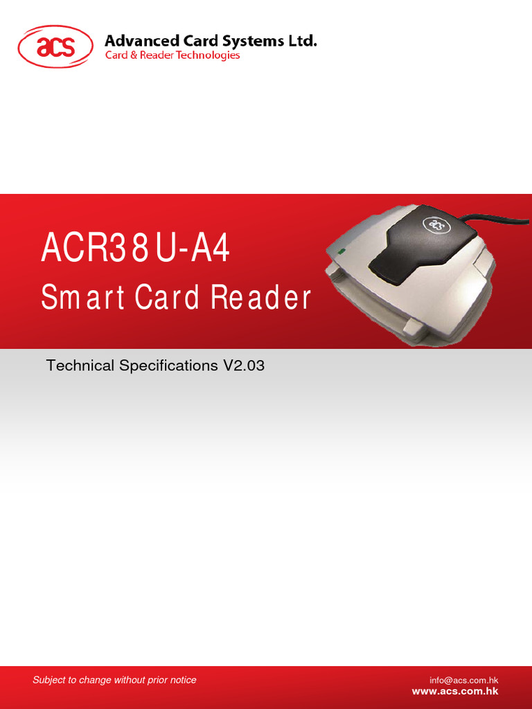 TSP Acr38u A4 2.03 | PDF | Microsoft Windows | Smart Card