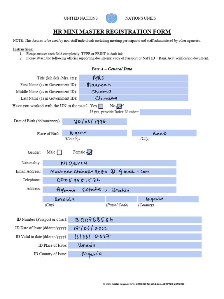 HR MINI FORM 2 | PDF | Banking