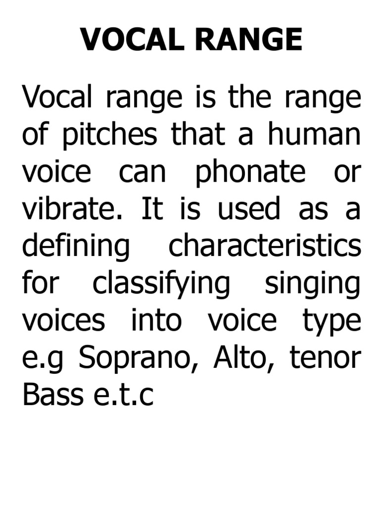 Understanding Vocal Range Basics | PDF | Language Arts & Discipline ...