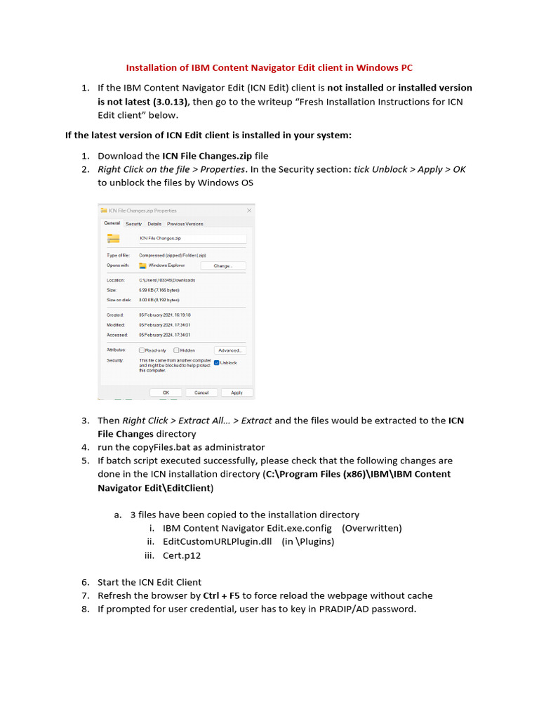 ICN Edit Client Installation Guide | PDF | Computer File | Zip (File ...