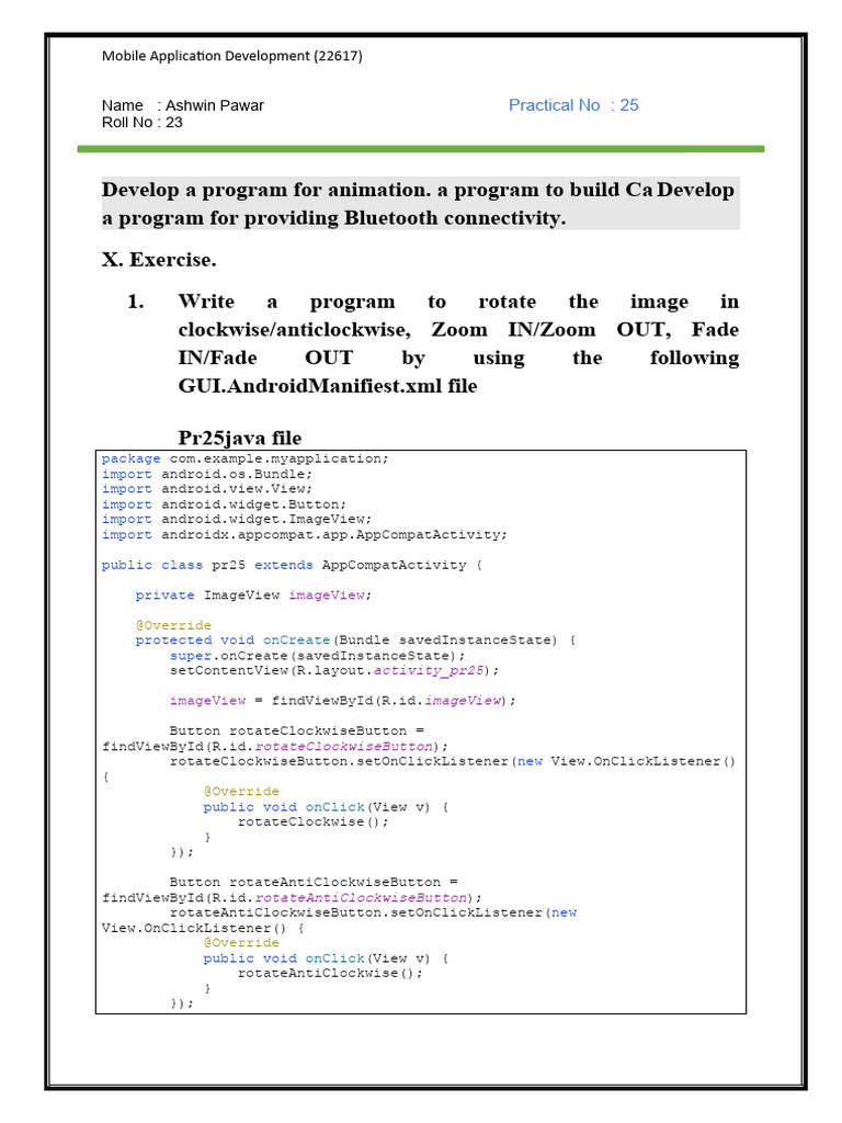 MAD pr25 | PDF | Android (Operating System) | Personal Digital Assistant