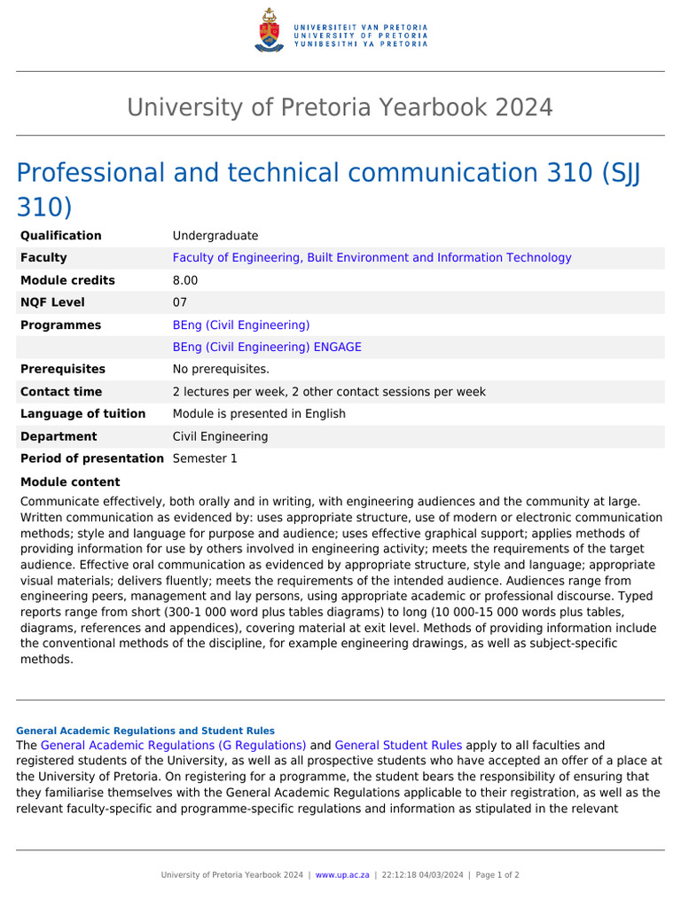 Module-SJJ 310 | PDF | Communication | Engineering