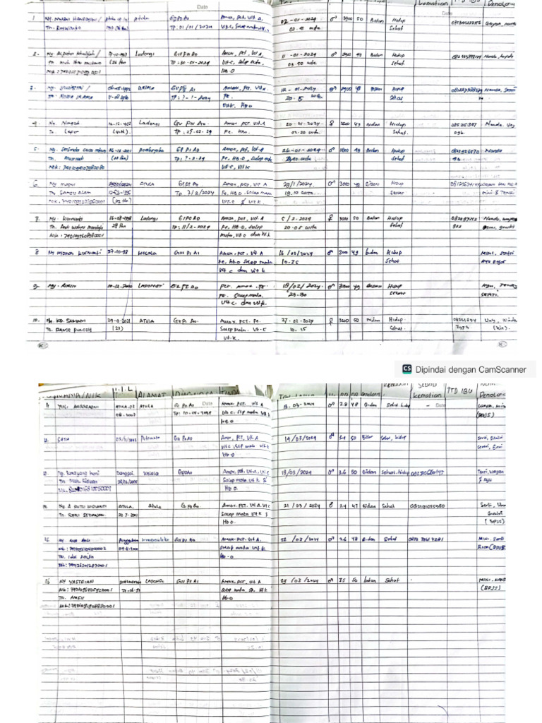 Register Persalinan Jan-Mar | PDF