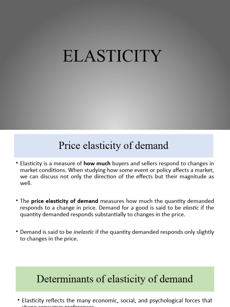 Elasticity of Demand and Supply | Download Free PDF | Elasticity ...