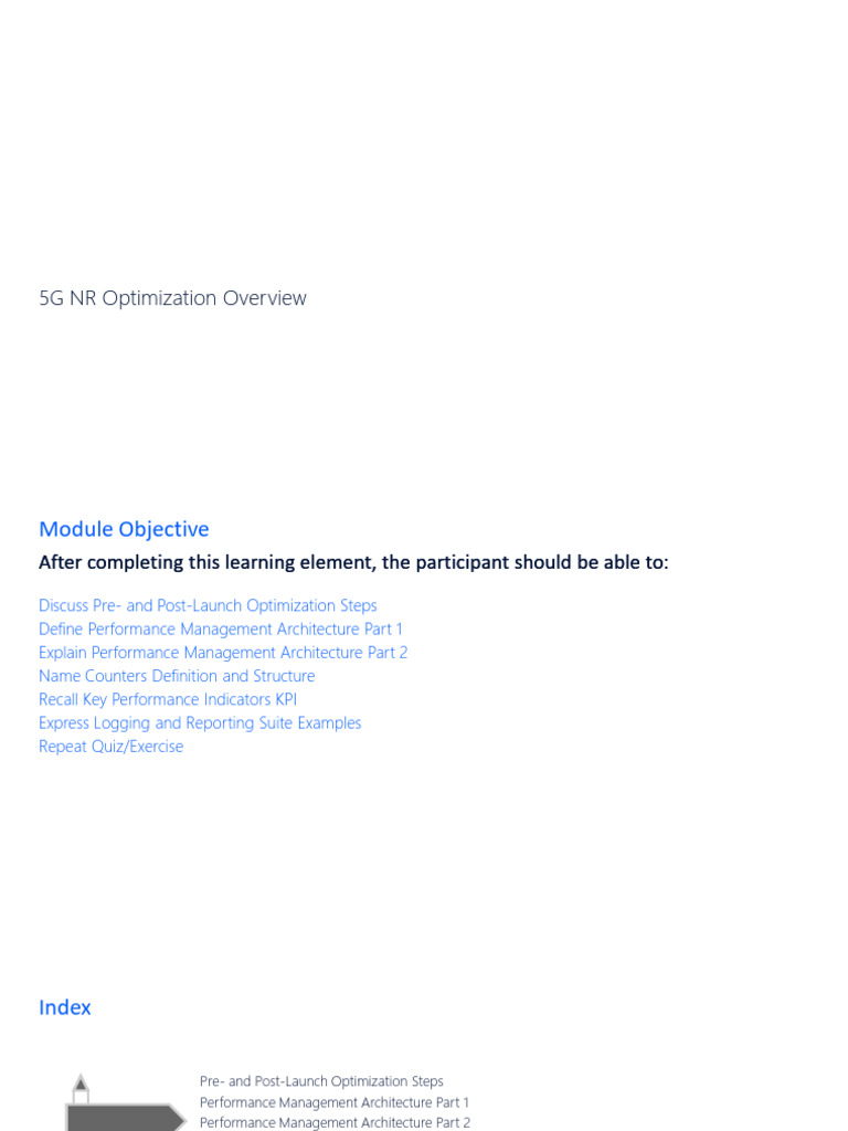 5G Network Optimization Guide | PDF | Performance Indicator | Mathematical Optimization