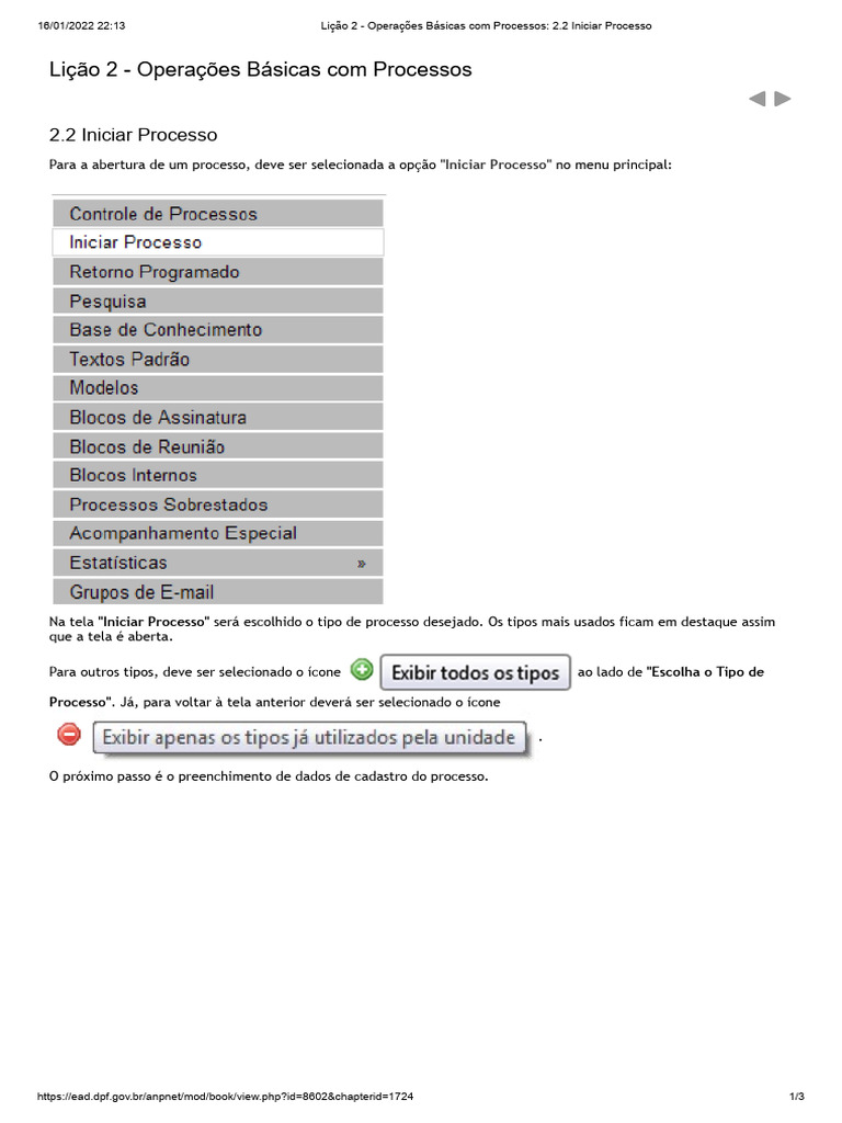 Lição 2 - Operações Básicas Com Processos - 2.2 Iniciar Processo | PDF ...