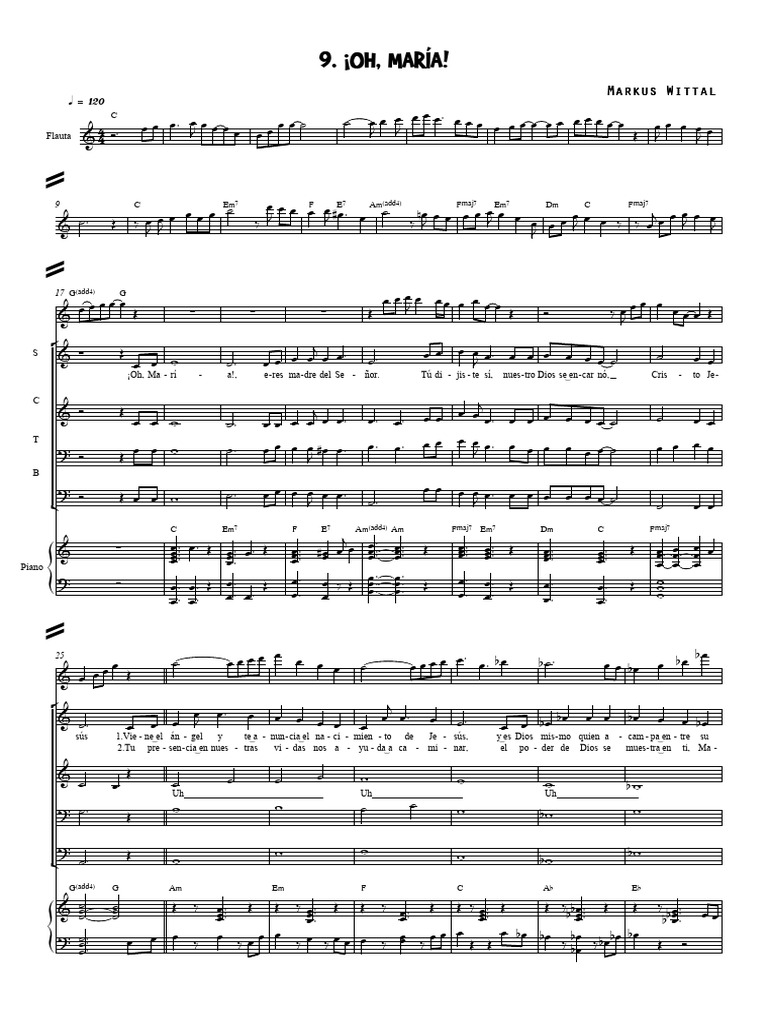 Oh María Lyrics and Sheet Music | PDF