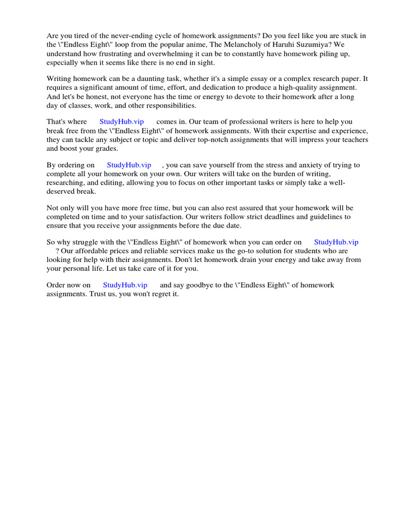 Endless Eight Homework | PDF | Anime