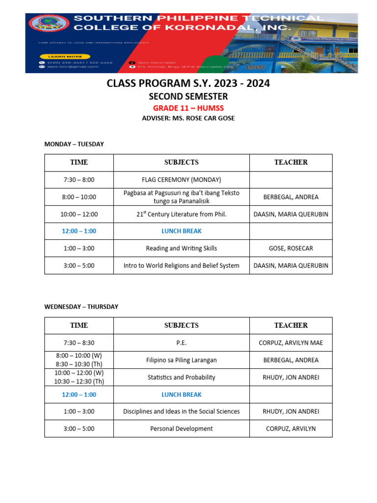 Class Program Final | PDF | Science | Cognition