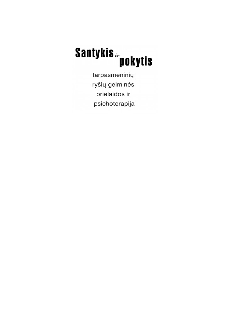 Santykis Ir Pokytis | PDF