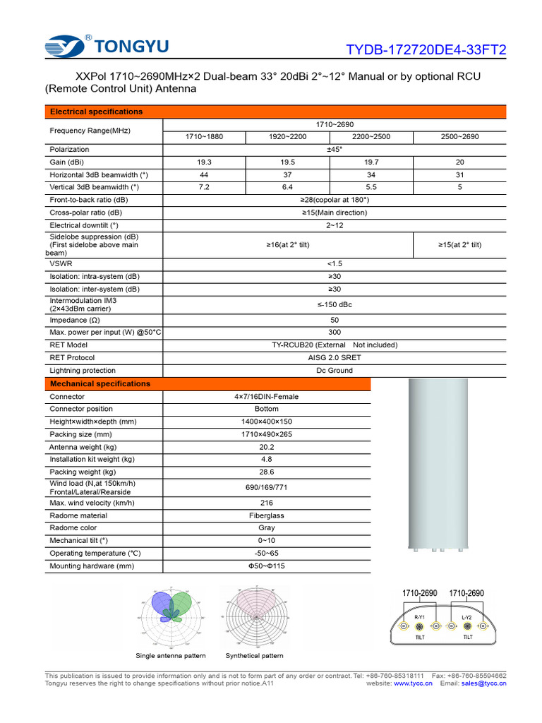 Tydb 172720de4 33FT2 | PDF | Antenna (Radio) | Wireless