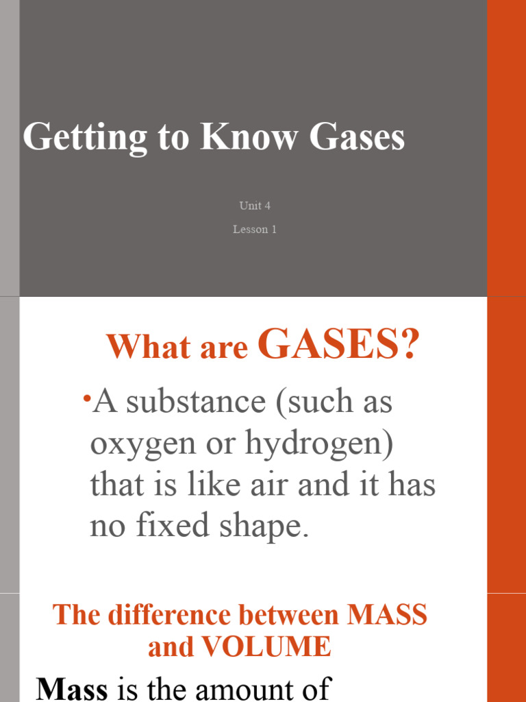 Understanding Gases: Mass, Volume, and Pressure | PDF