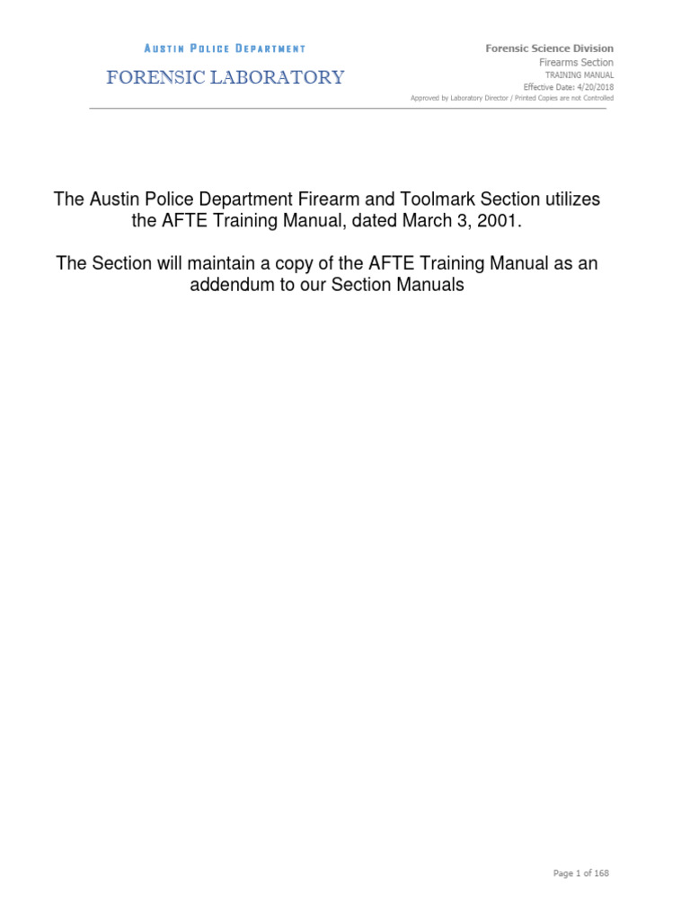 Firearms Examiner Training Guide | PDF | Crime Scene | Flight