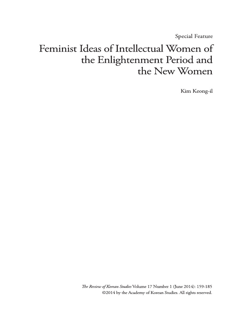 Feminist Ideas of Intellectual Women of the Enligh | PDF