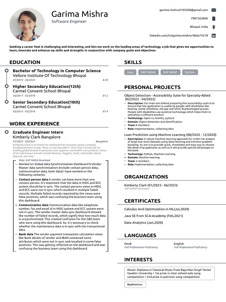 Garima's Resume | PDF | Accessibility | Machine Learning