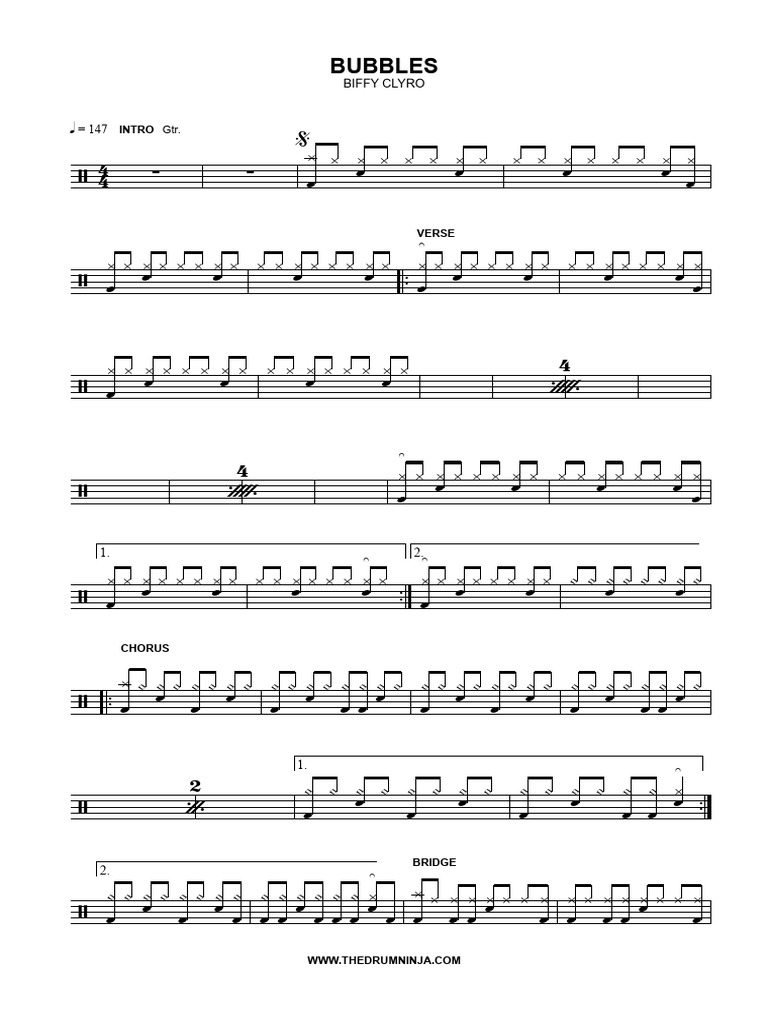 BIFFY CLYRO - Bubbles | PDF