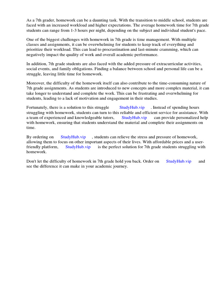 Average Homework Time For 7th Grade | PDF | Homework