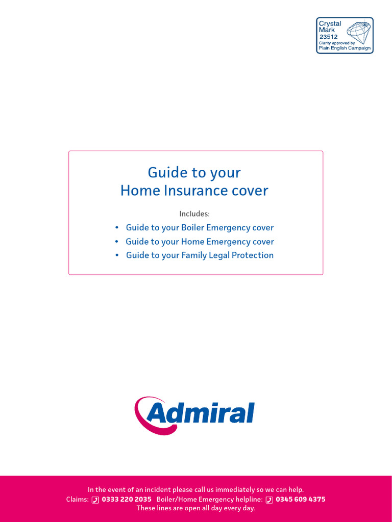Admiral Insurance Cover | PDF | Insurance | Home Insurance