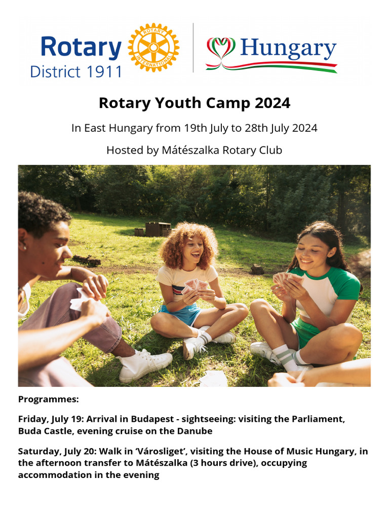 03-Rotary Youth Camp 2024 | Download Free PDF | Budapest