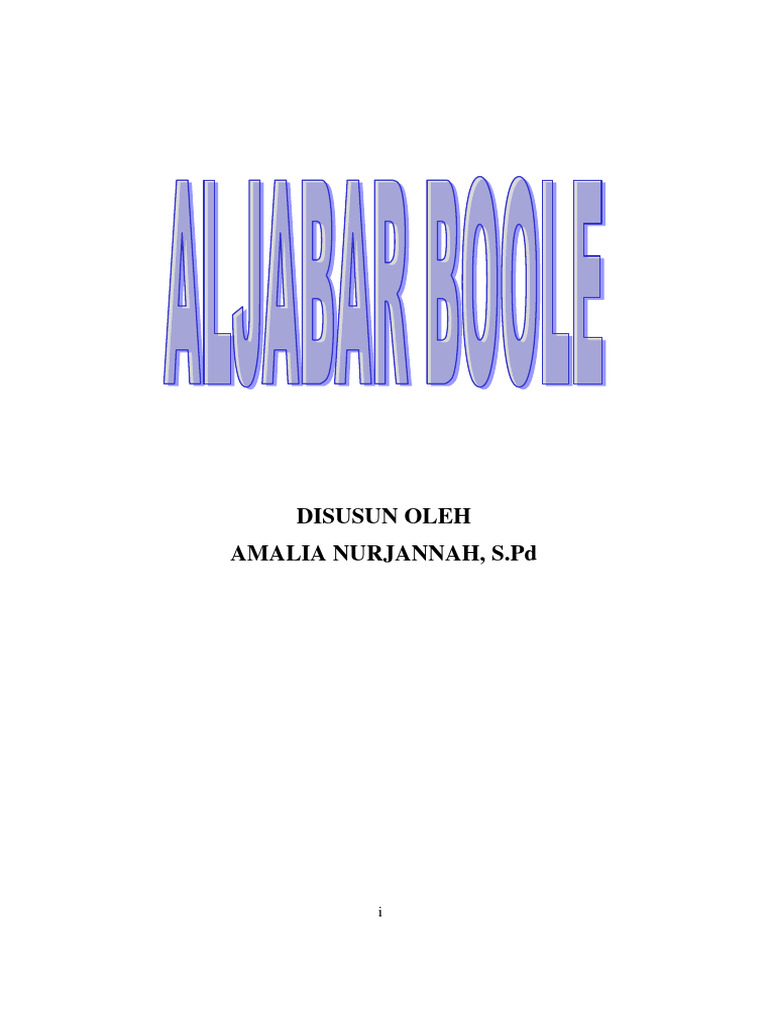 Aljabar Boole: Definisi dan Teorema | PDF
