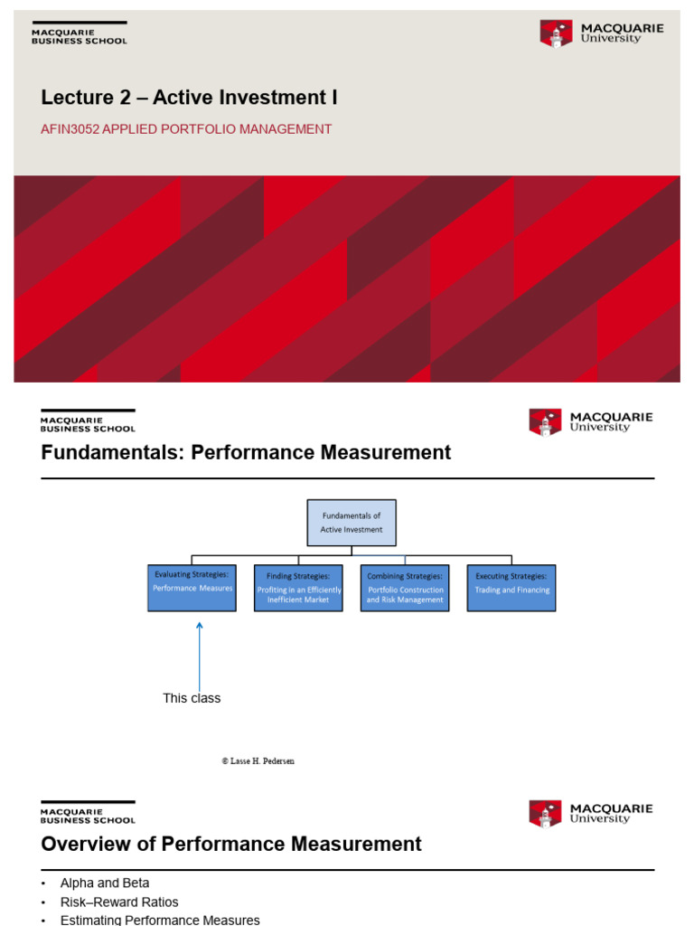 Portfolio Management Essentials | PDF | Beta (Finance) | Sharpe Ratio