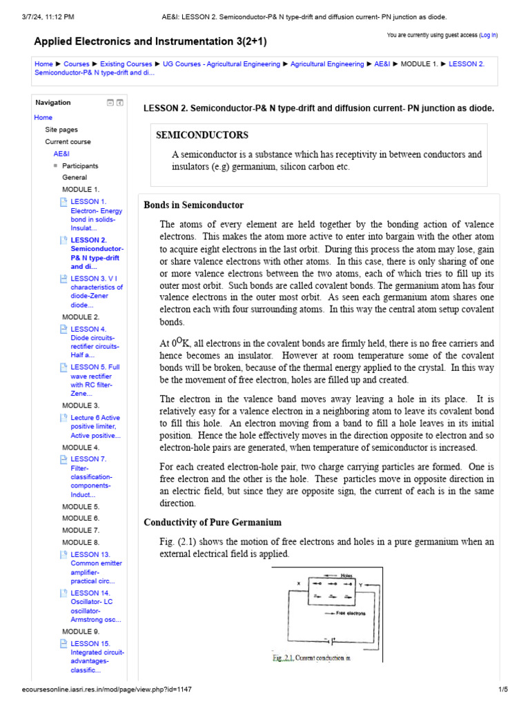 semiconductor 1 | PDF | P–N Junction | Semiconductors