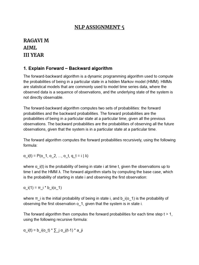 NLP Assignment 5 | PDF | Artificial Intelligence | Intelligence (AI) & Semantics