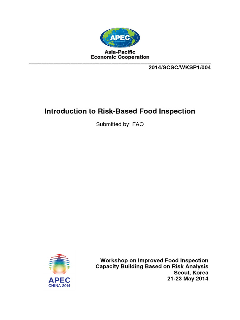 Risk Based Food Inspection Intro | PDF | Food Safety | Hazard Analysis ...