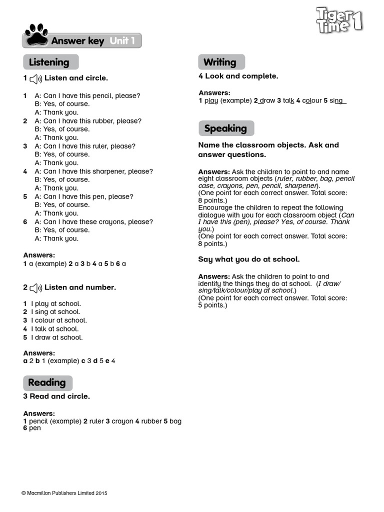 TT1 U1 Test AnswerKey | PDF