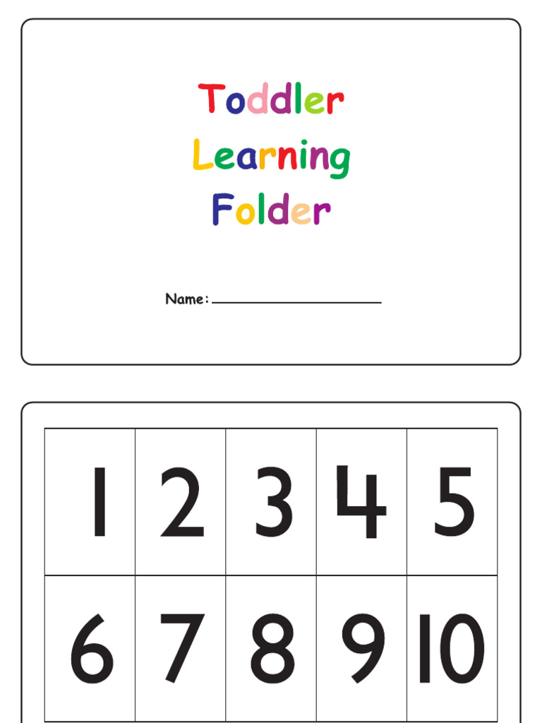 Toddler Learning Folder | PDF