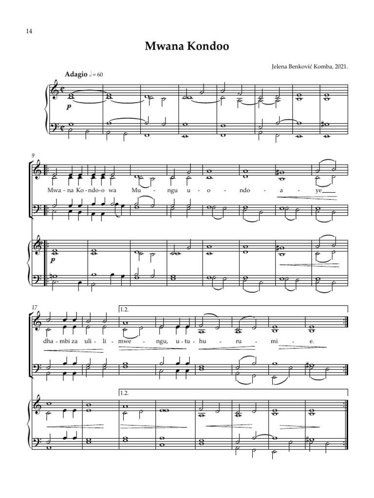 Mwana Kondoo - Full Score | PDF