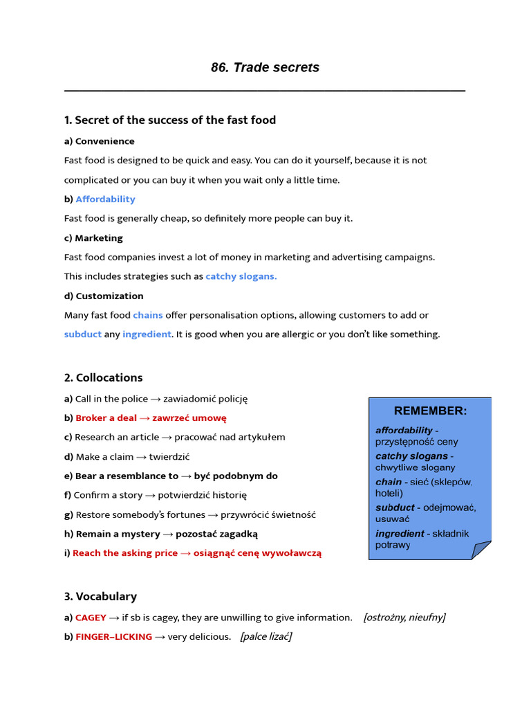Trade Secrets | PDF | Fast Food | Coca Cola