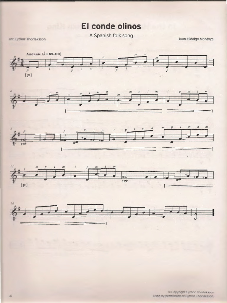 El Conde Olinos: Spanish Folk Song | PDF
