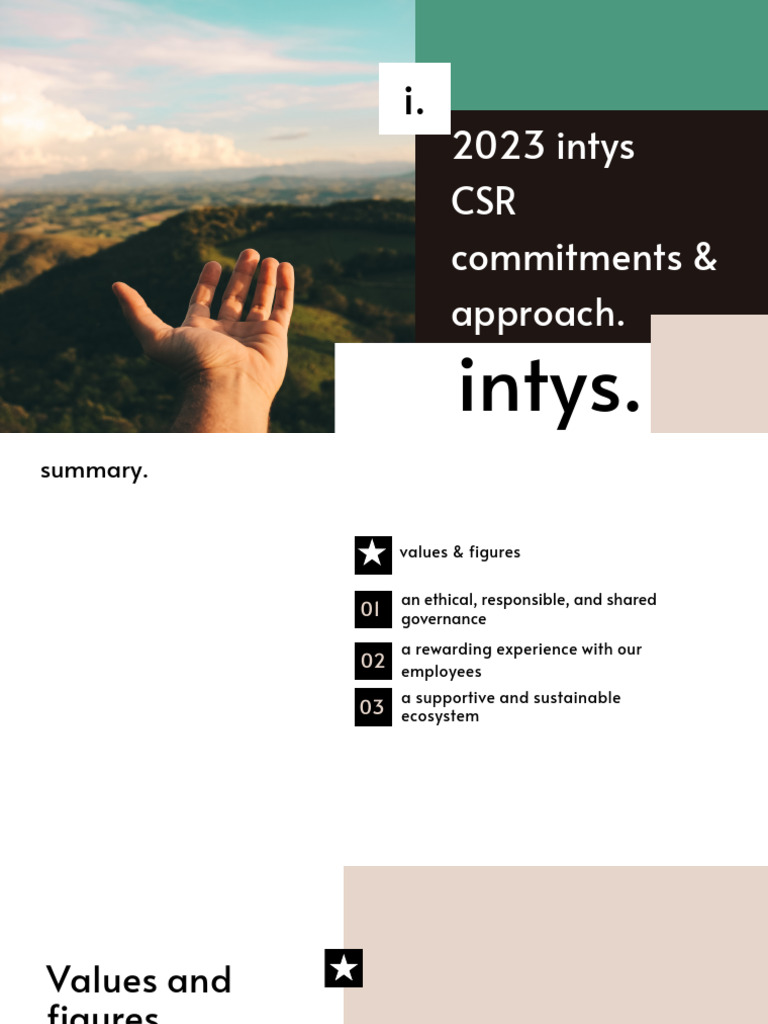 Intys 2023 Intys-CSR Commitments | PDF | Corporate Social Responsibility | Sustainability