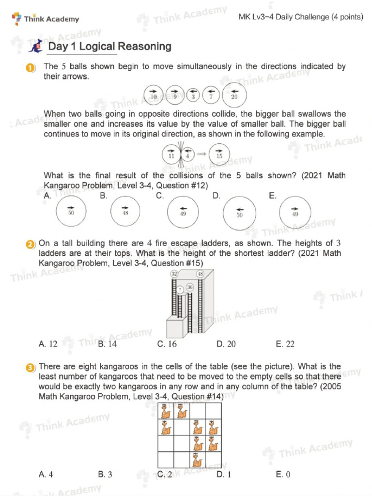 4 Points Kangaroo L3-4 | PDF
