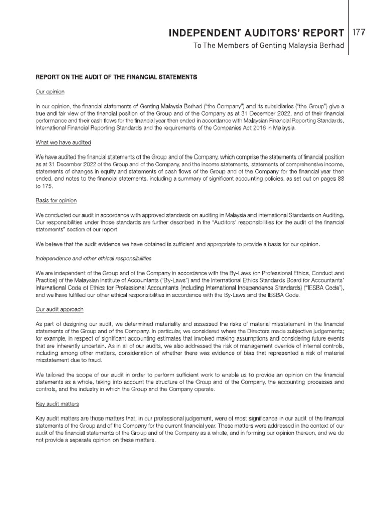 Unmodified With A Paragraph On Material Uncertainty Related To Going ...