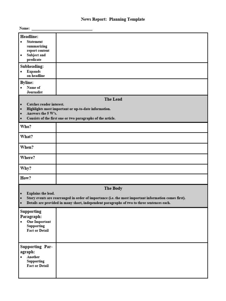 1.8 News Report Template | Download Free PDF | News | Syntax